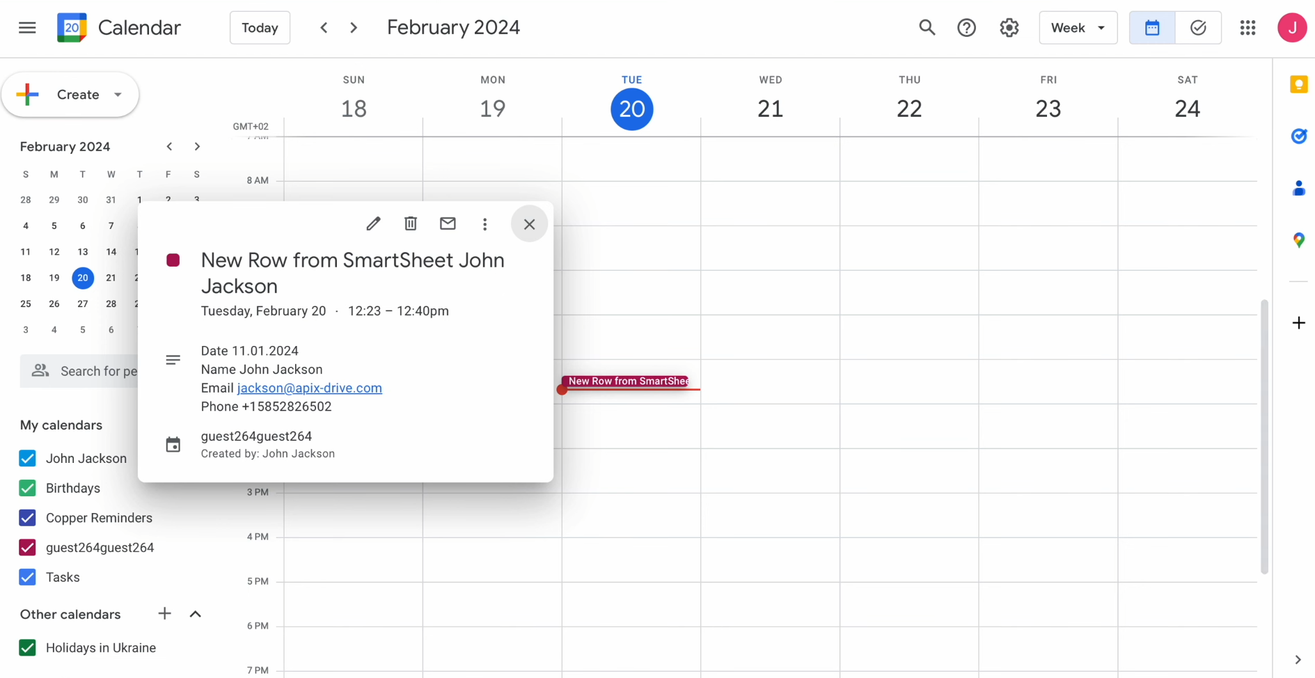 Smartsheet and Google Calendar Integration: Automatic Event Creation | ApiX-Drive