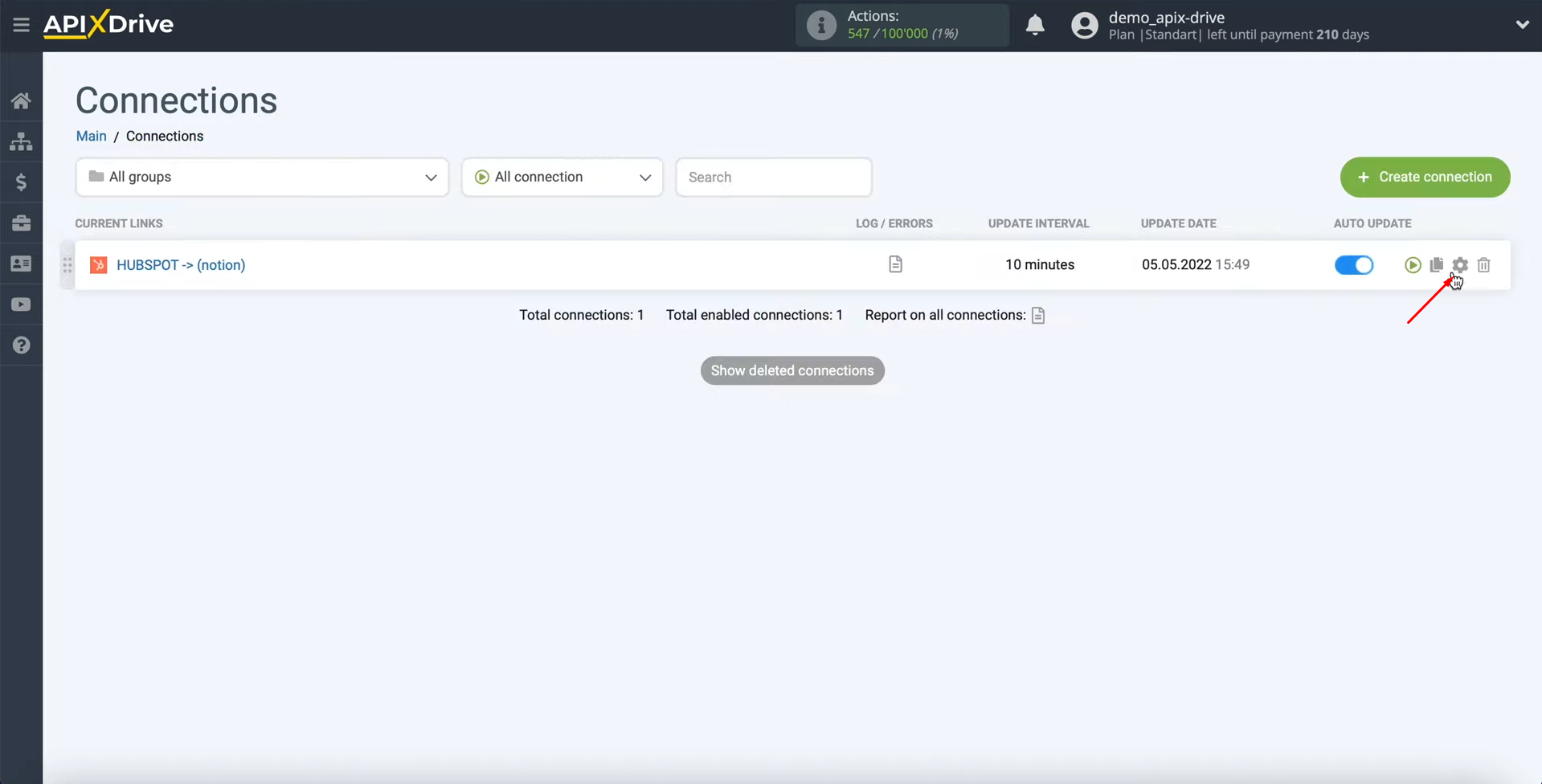 Step-by-step Instructions for Setting up the Integration of the HubSpot Platform and the Notion ...
