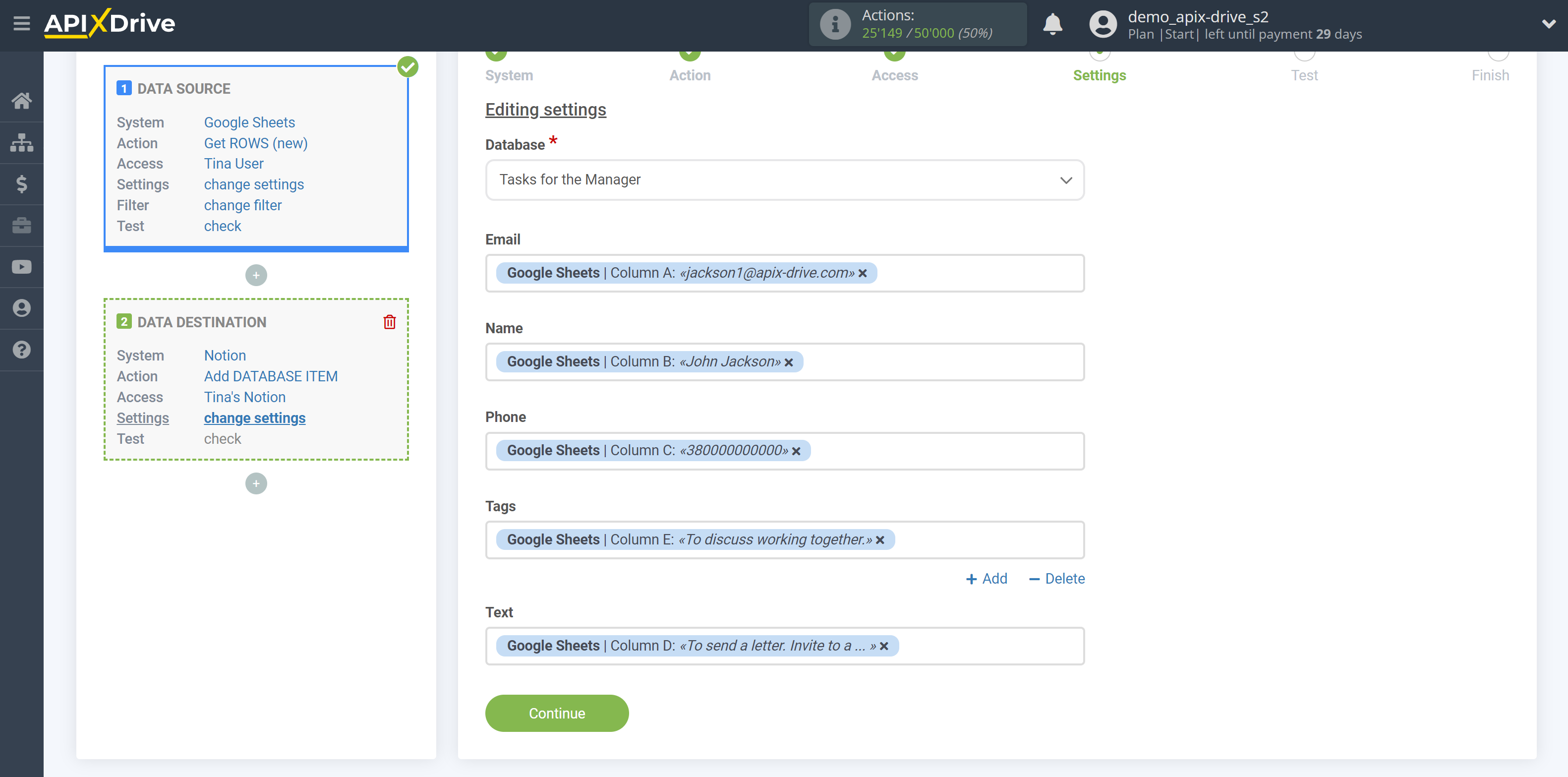 How to Connect Notion to Apps as Data Destination
