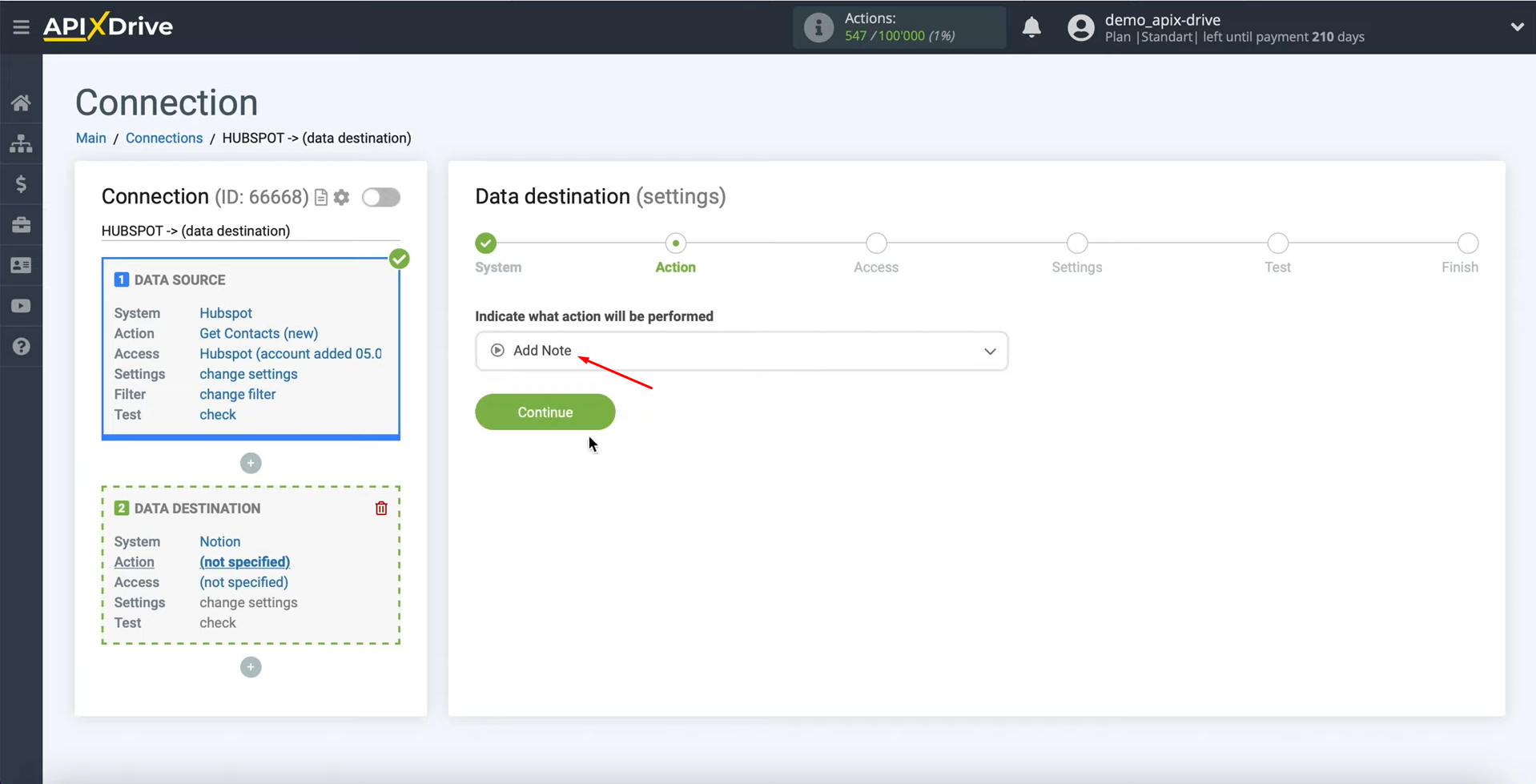 Step-by-step Instructions for Setting up the Integration of the HubSpot Platform and the Notion ...