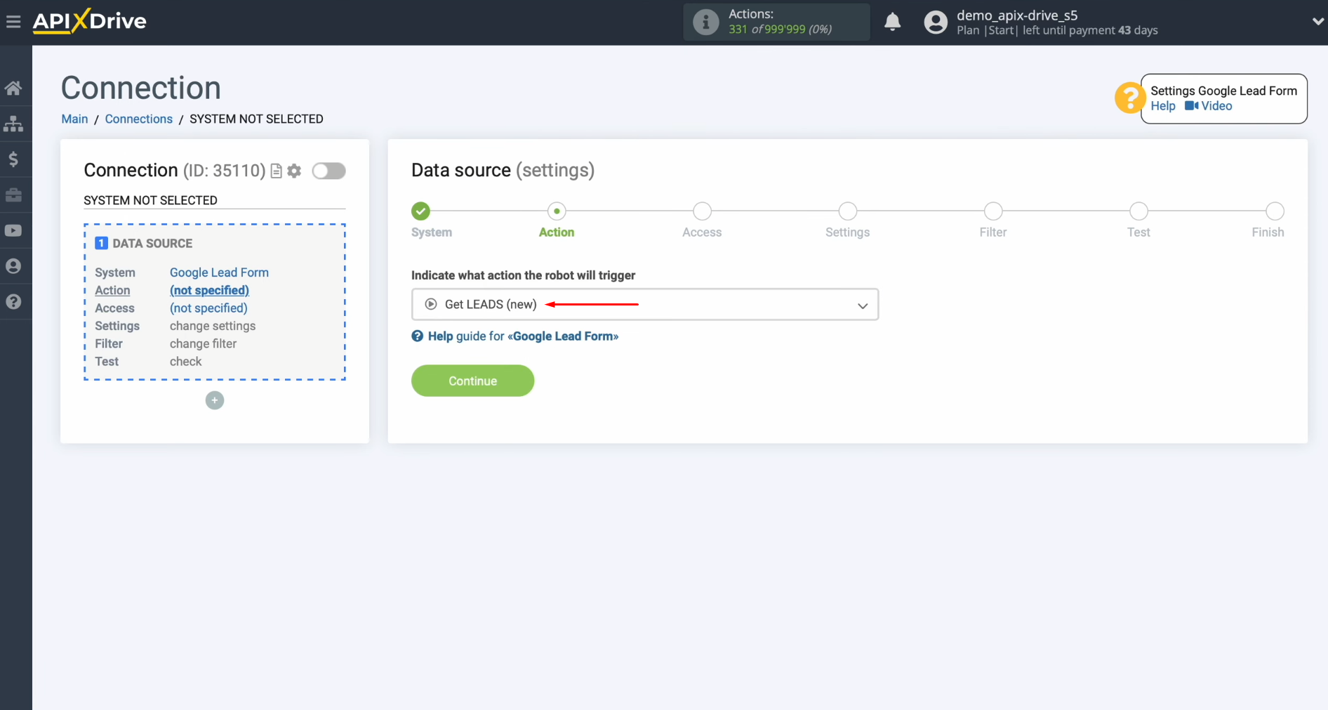 Google Lead Form and Notion Integration: Automatic Lead Transfer | ApiX-Drive