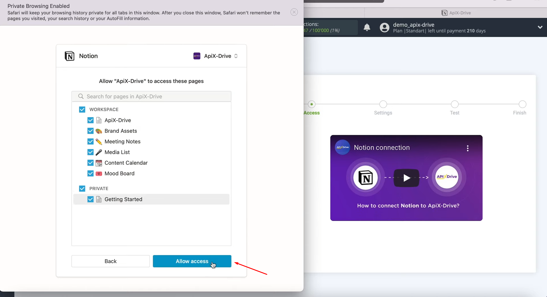 Step-by-step Instructions for Setting up the Integration of the HubSpot Platform and the Notion ...