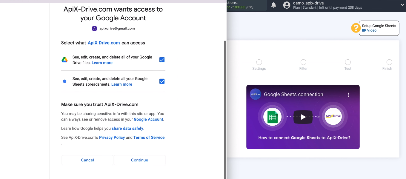 How to create a Google Sheets and Asana integration