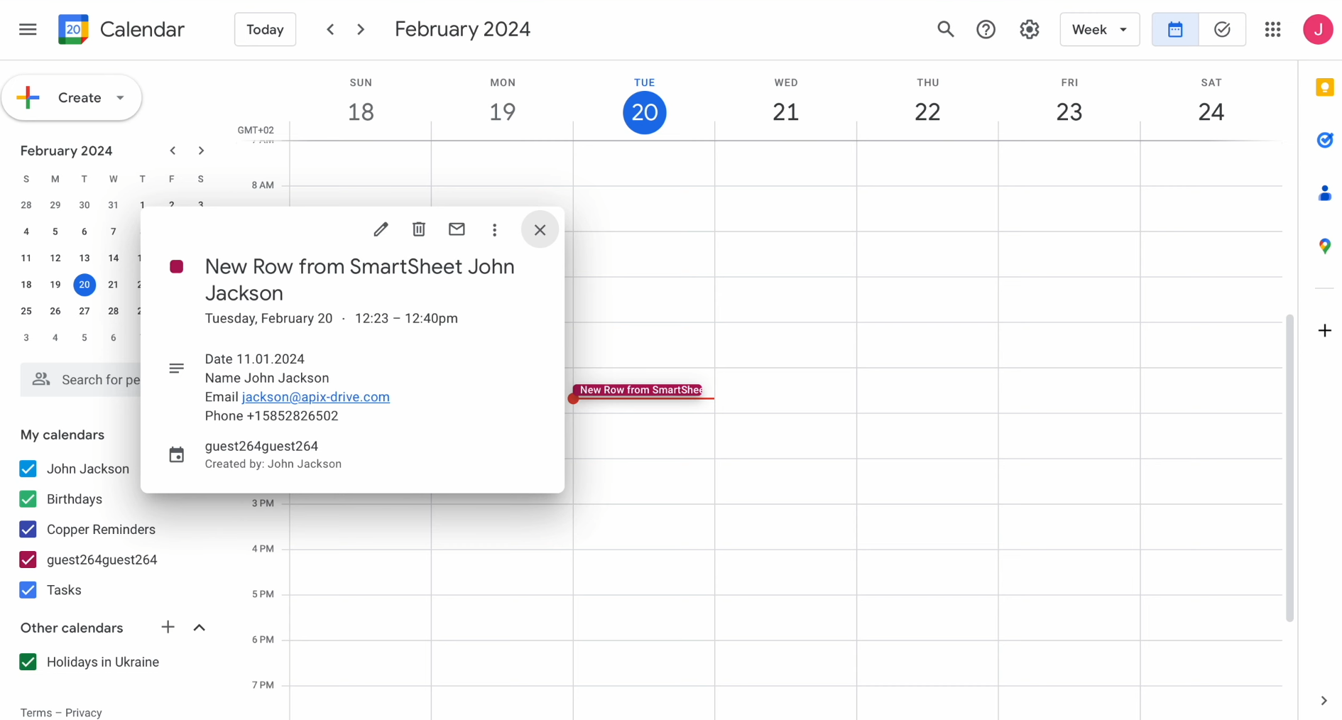 Smartsheet and Google Calendar Integration: Automatic Event Creation | ApiX-Drive