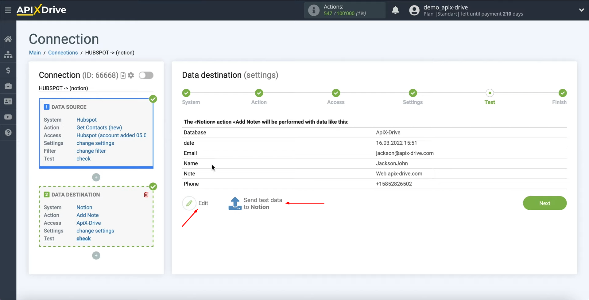 Step-by-step Instructions for Setting up the Integration of the HubSpot Platform and the Notion ...