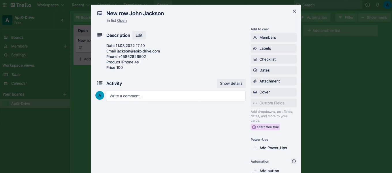 Google Sheets and Trello Integration | How to convert new rows to tasks
