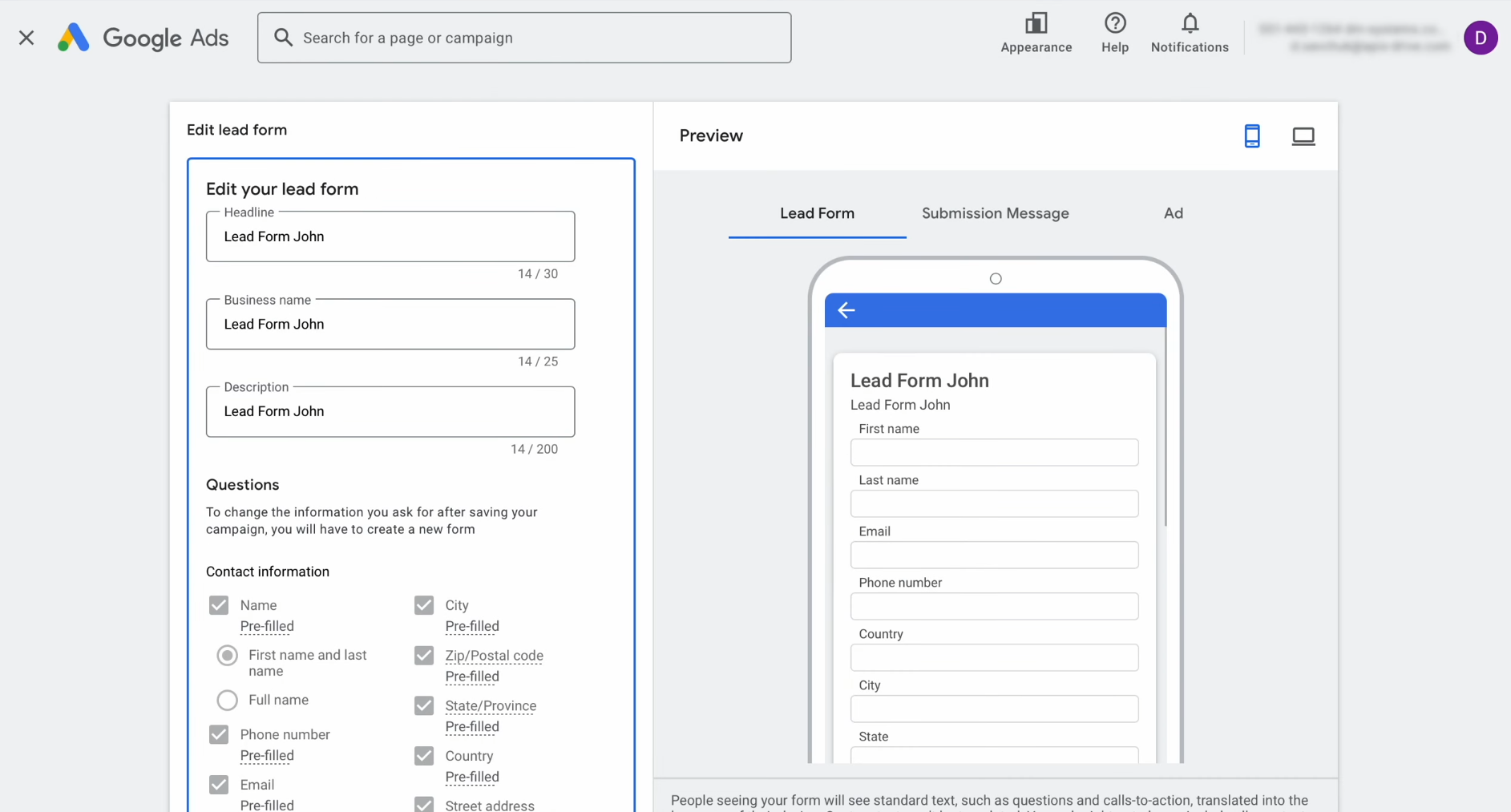 Setting up a Google Lead Form and Google Sheets Integration to Transfer ...