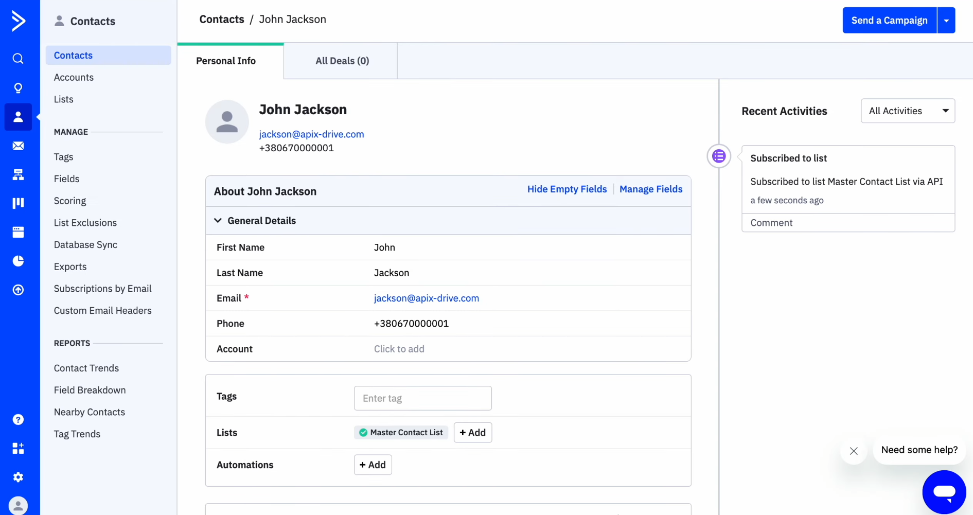 Tally and ActiveCampaign Integration: Automatic Transfer of Contacts ...