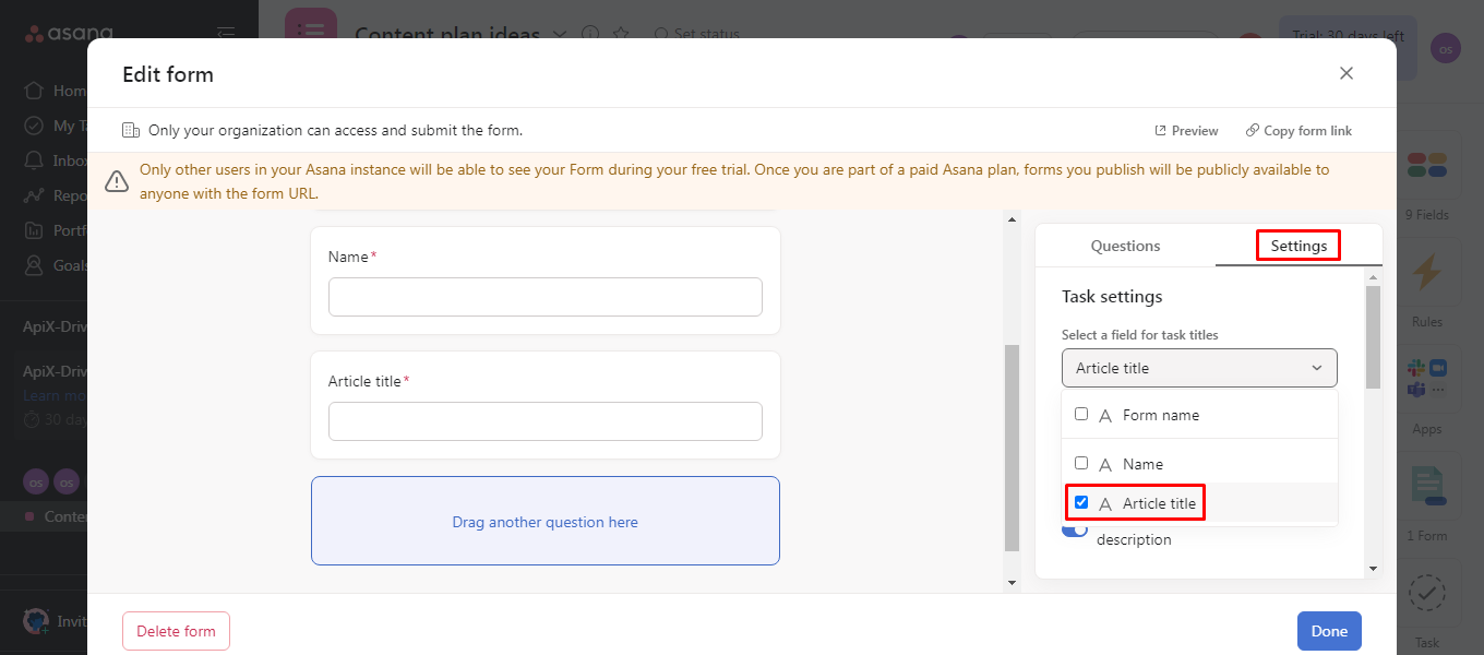How to create Asana forms | Step-by-step guide