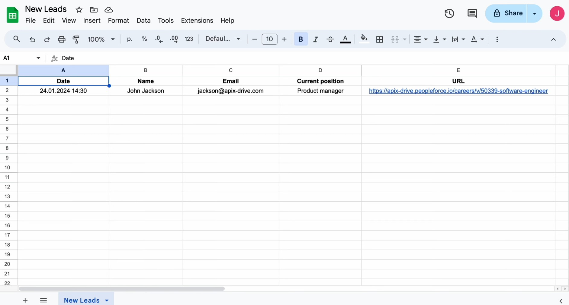 Google Sheets and PeopleForce Integration: Automatic Creation of Tasks | ApiX-Drive