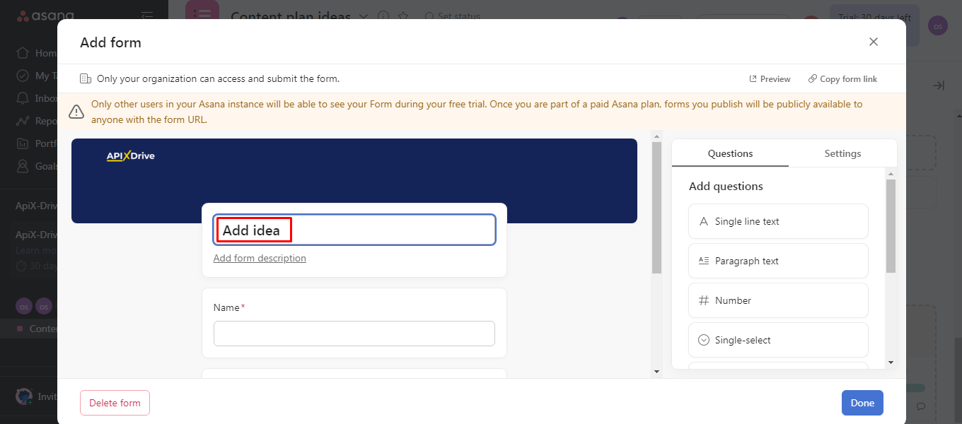 How to create Asana forms | Step-by-step guide
