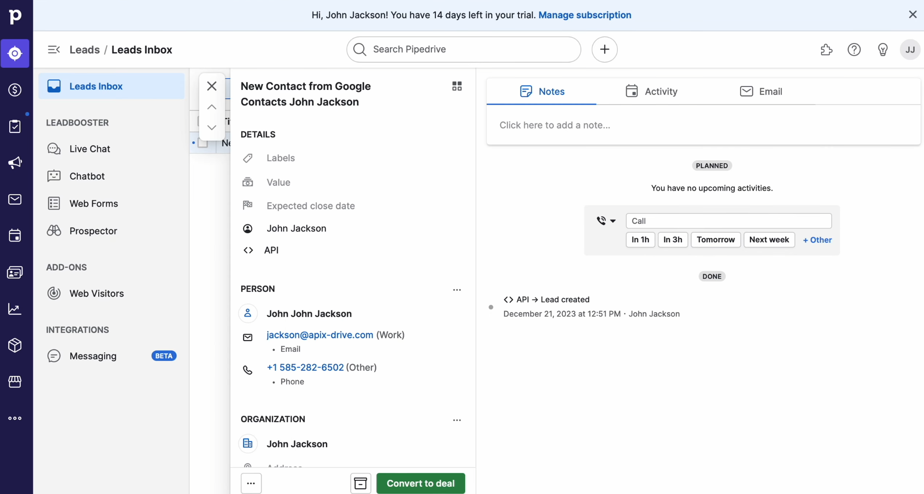 Step-by-Step Instructions for Setting up Google Contacts and Pipedrive ...