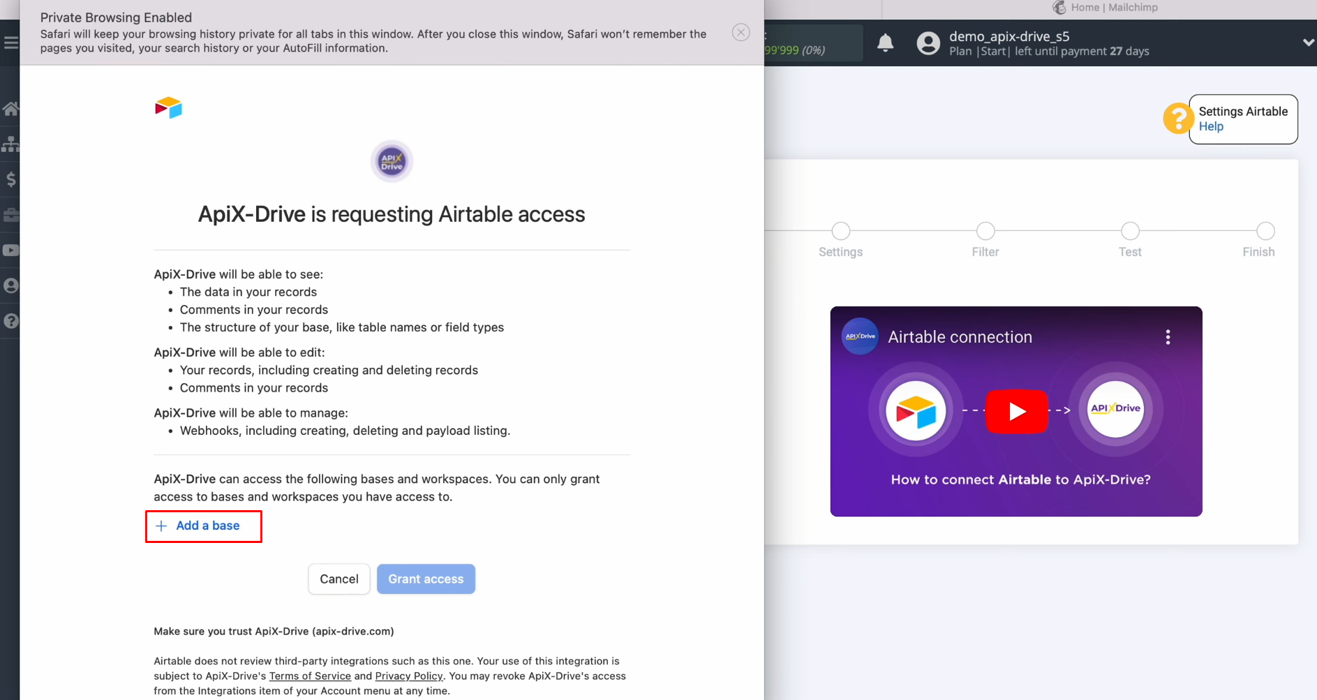 Cómo configurar la integración de Airtable y MailChimp para automatizar la transferencia de datos