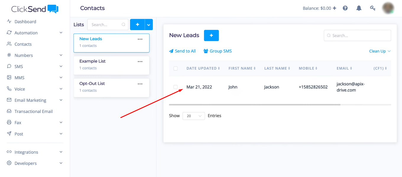 Cómo crear una integración de Hojas de cálculo de Google y ClickSend